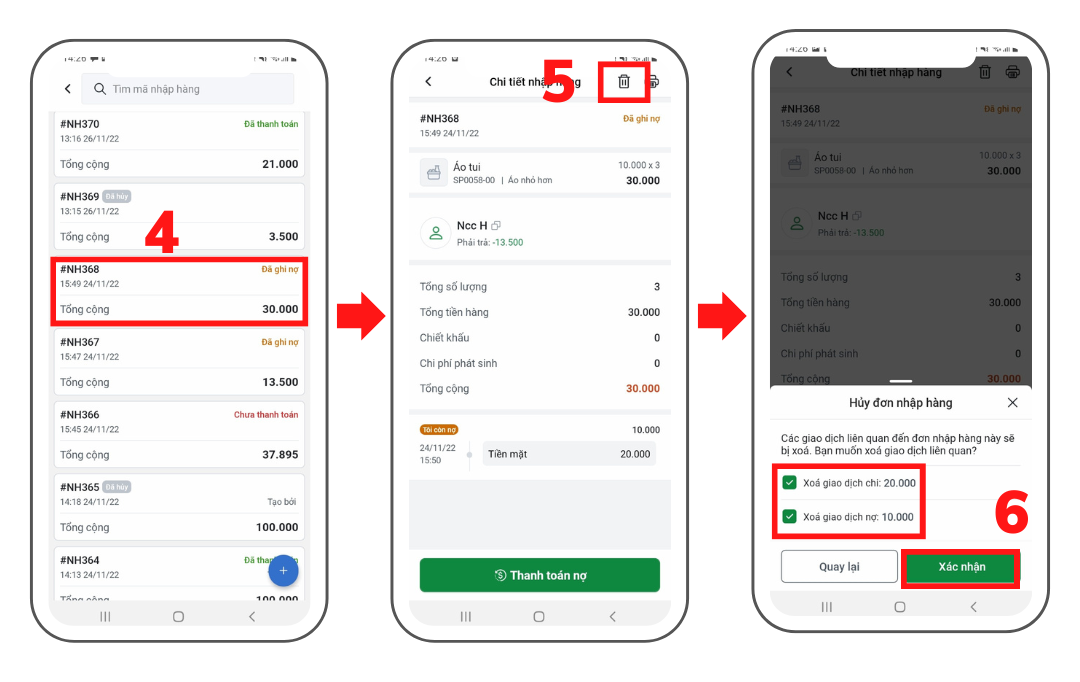 Hướng dẫn tạo, hủy phiếu nhập hàng từ nhà cung cấp - SoBanHang