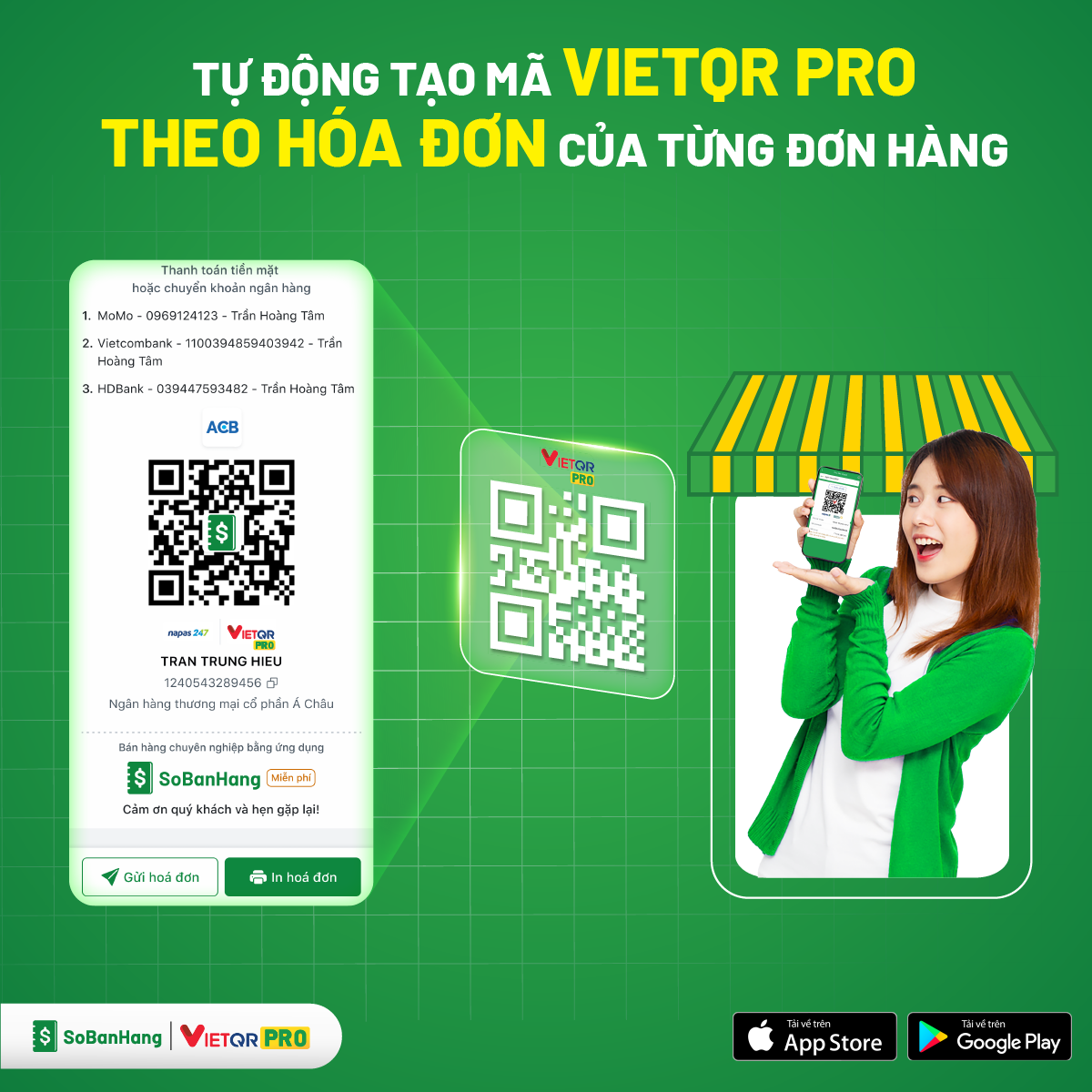 VietQR Pro cùng 7 ĐẶC QUYỀN thanh toán trên Sổ Bán Hàng