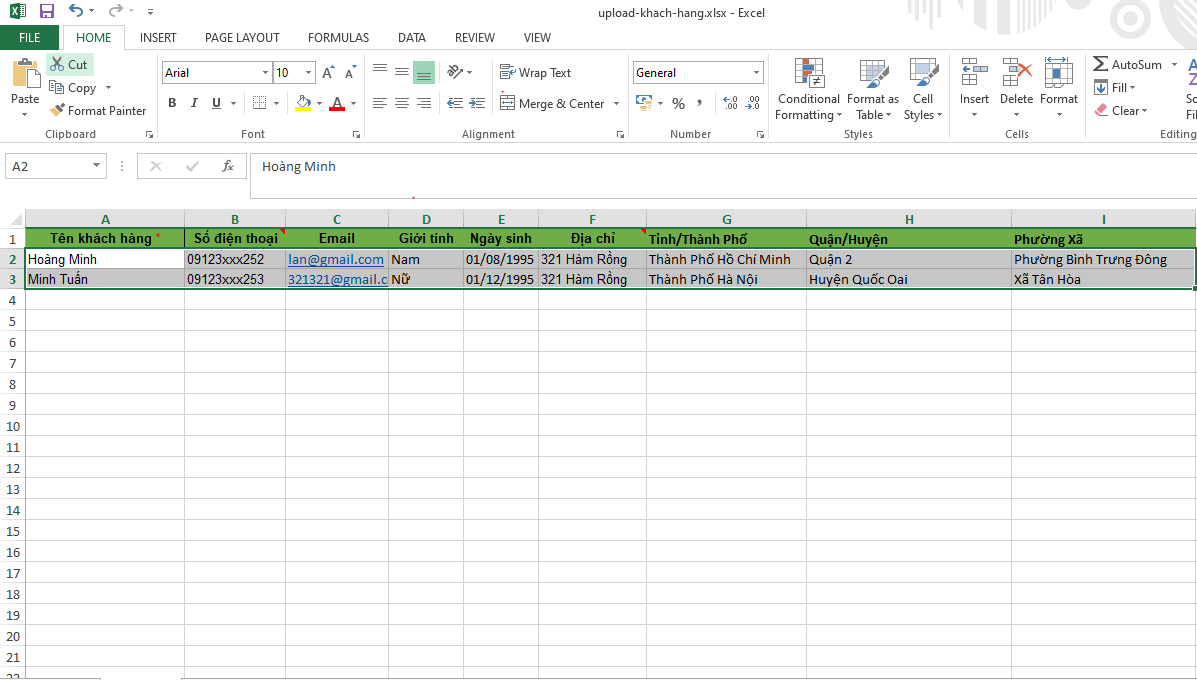 Hướng dẫn thêm khách hàng bằng file excel trên phiên bản web, máy tính ...