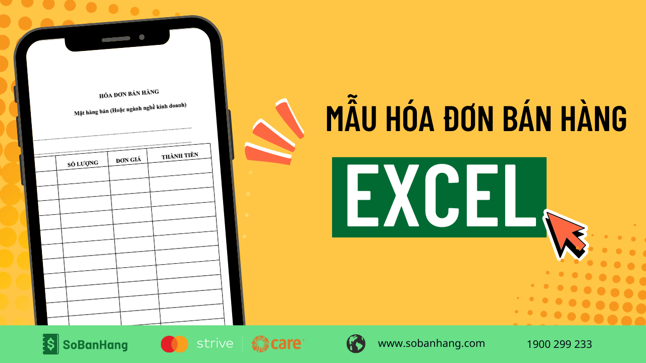 Tải mẫu hóa đơn bán hàng Excel mới nhất cho hộ kinh doanh - Sổ Bán Hàng