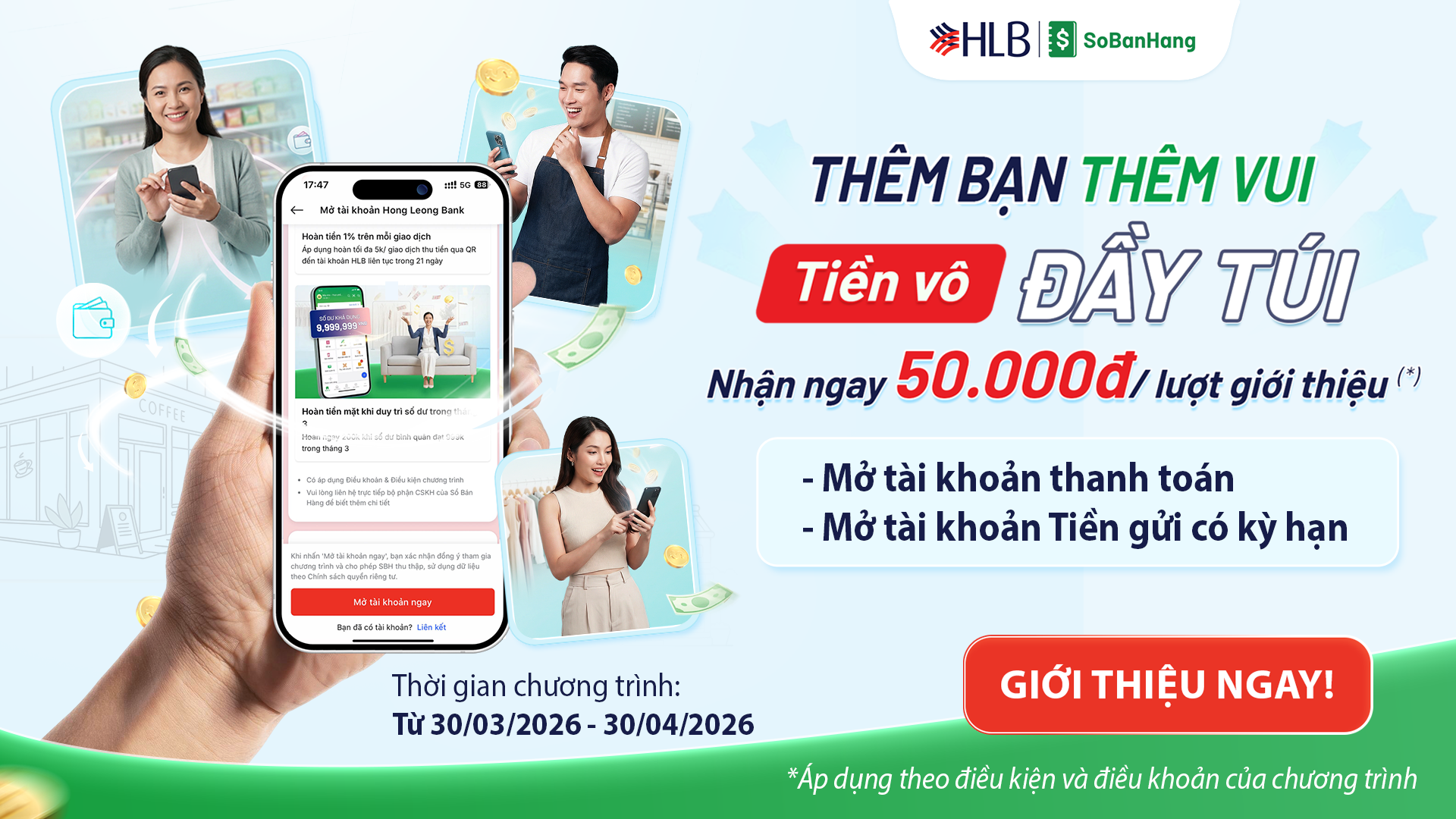 Sổ Bán Hàng x Hong Leong Bank: Thêm bạn thêm vui - Tiền vô đầy túi
